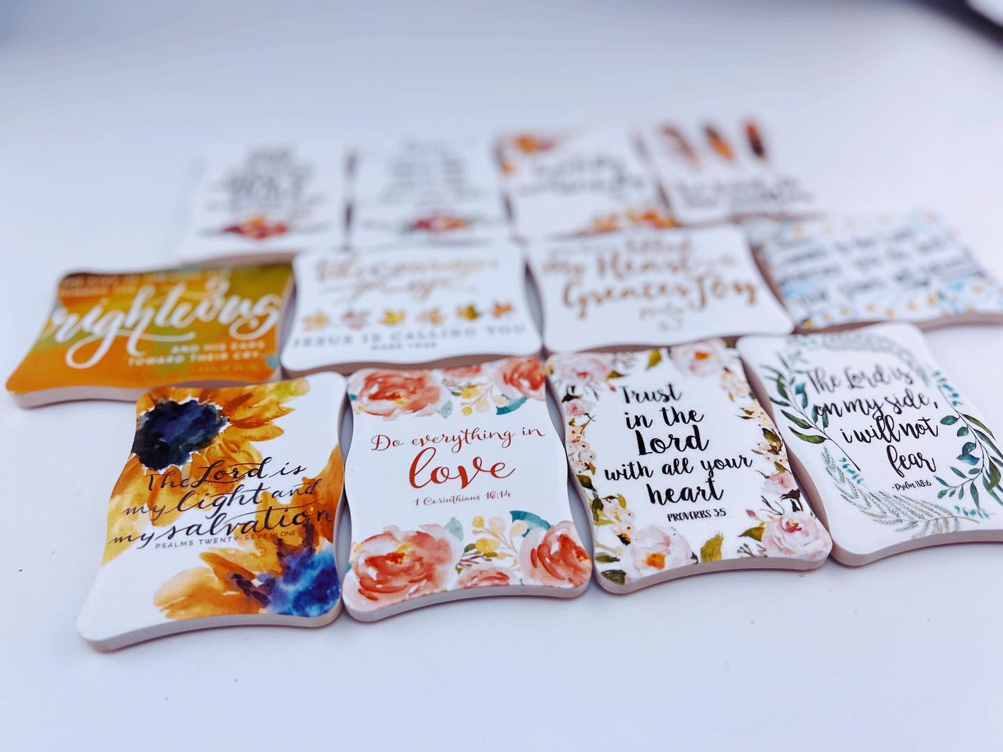 Rectangular Bible Verse Ceramic Fridge Magnet 8cm x 6cm - Be Favored Shop