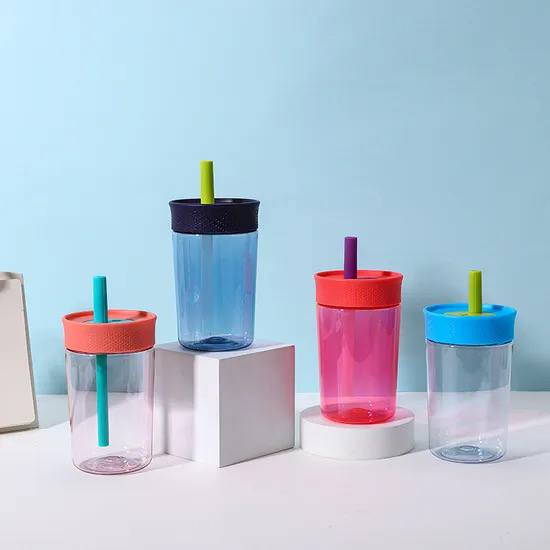 15oz Kids BPA-Free Plastic Tumbler with Spill Resistant Flexible Straw ...